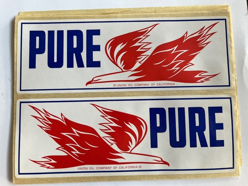 An Original Vintage 2 Pure Firebird Gasoline Stickers ~9x4.75.”. NOS ...