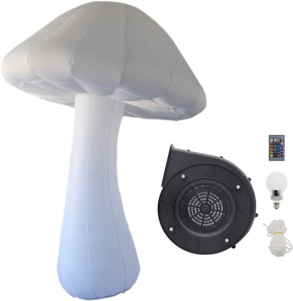 6-16FT Giant Inflatable Mushroom Decors W/ LED Lights For Theme Park ...
