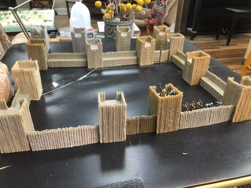 25mm un-painted fort stockade, medieval, Roman | eBay