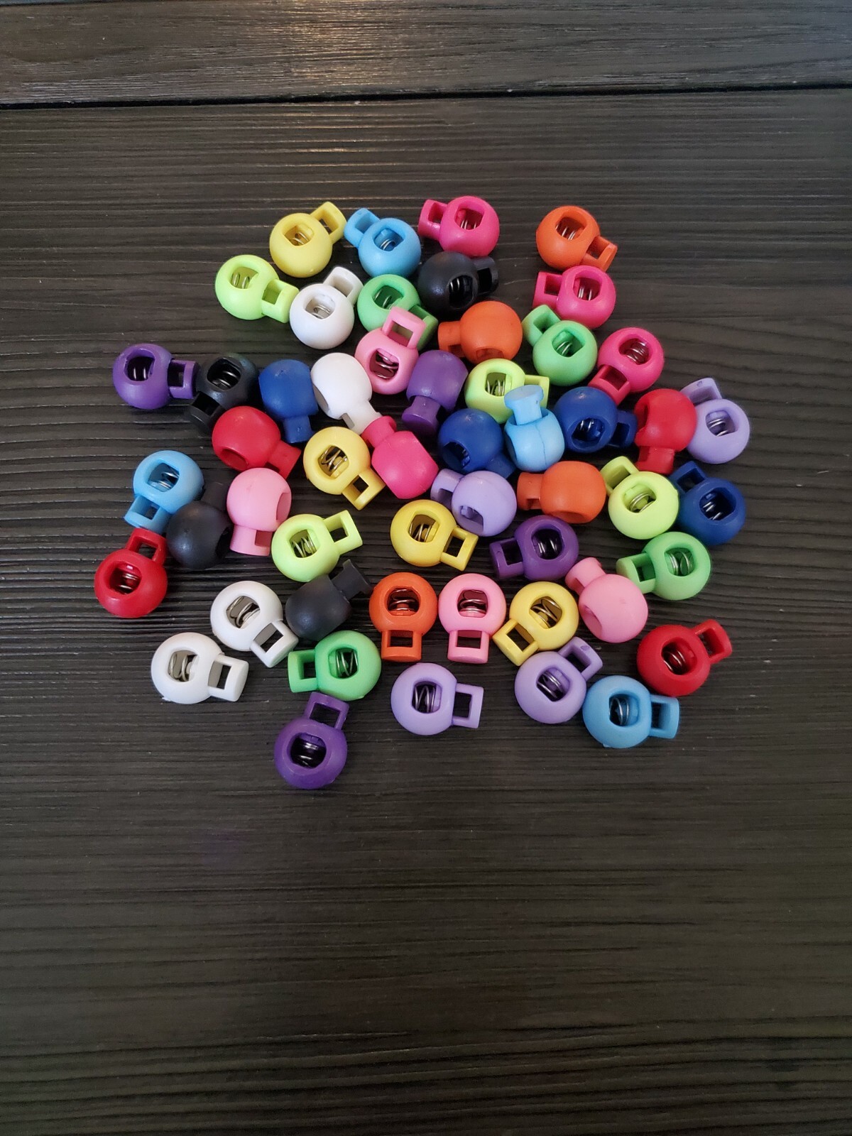 Shapenty 13 Colors Plastic Toggle Single Hole Spring Loaded Elastic ...