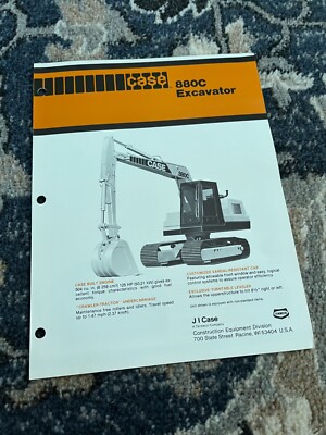 Case Tractor 880C Excavator Brochure FCCA | eBay