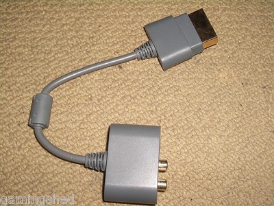 MICROSOFT XBOX 360 AUDIO OUT ADAPTER CABLE Digital Optical + Stereo RCA ...