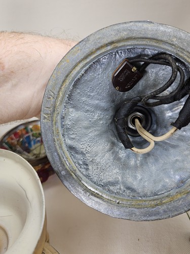 Antique Czech Art Glass Flowers Uranium Lamp 2 side Lights | eBay