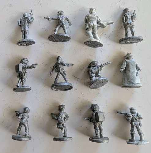 Lot 12 Rare Grenadier Metal Miniatures Space Vac Suit Mercenary Dwarf ...