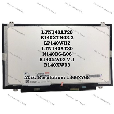 LTN140AT28 fit B140XTN02.3 LP140WH2 LTN140AT20 N140B6-L06 B140XW02 V.1 ...