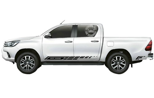 2 PCS Pickup Truck Side Sticker For Toyota Hilux Off Road Racing Stripe ...