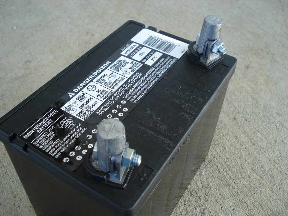 Lawn & Garden U1 mower battery flag terminal to standard top post cable ...