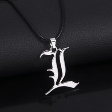 Anime Death Note Letter L Cross Metal Pendant Necklace Loose for sale ...