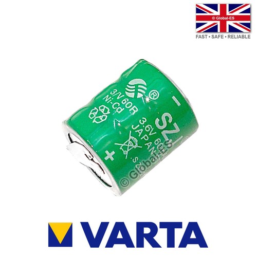 Varta 3/V60R / V60R Ni-Cd 3.6V 60mAh Rechargeable 2 Pin Button Cell ...