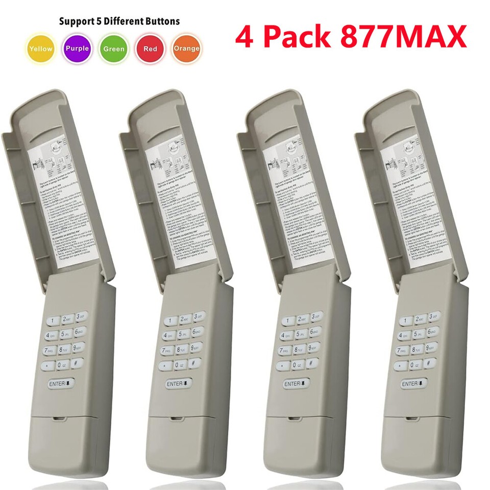 877Max 878Max Wireless Keypad Entry System for All Models Liftmaster ...
