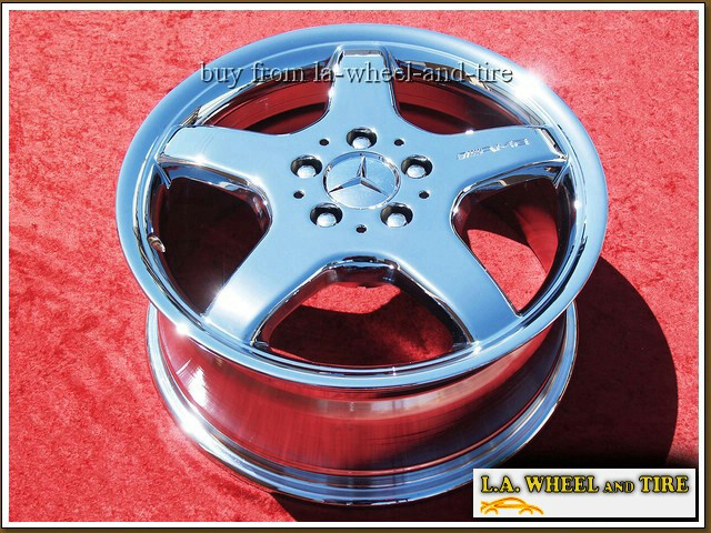 SET OF 4 NEW CHROME 17" MERCEDES BENZ CLK430 CLK55 AMG OEM WHEELS RIMS ...