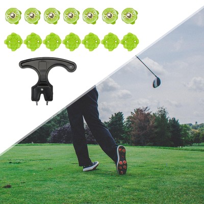 14x Golf Shoe Spikes Metal Thread Easy Install with Golf Shoes Spikes ...