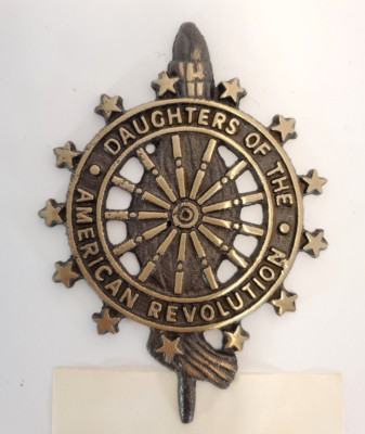 Vtg Daughters of the American Revolution DAR Bronze Emblem/Medallion ...