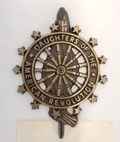 Vtg Daughters of the American Revolution DAR Bronze Emblem/Medallion ...