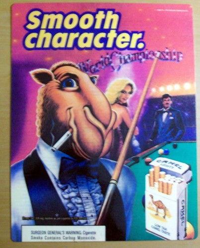 Vintage JOE CAMEL Sign AD Cigarette SMOOTH CHARACTER Pool World ...