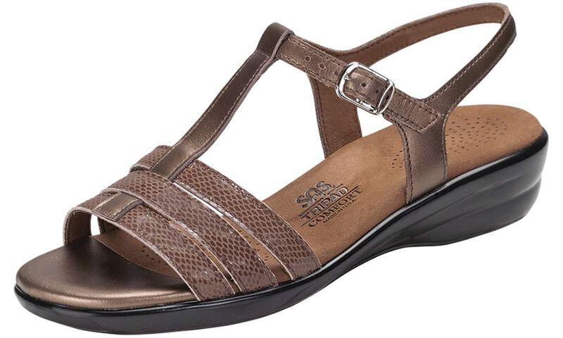 SAS Capri Women's T-Strap Sandal (Bronze Snake) | eBay