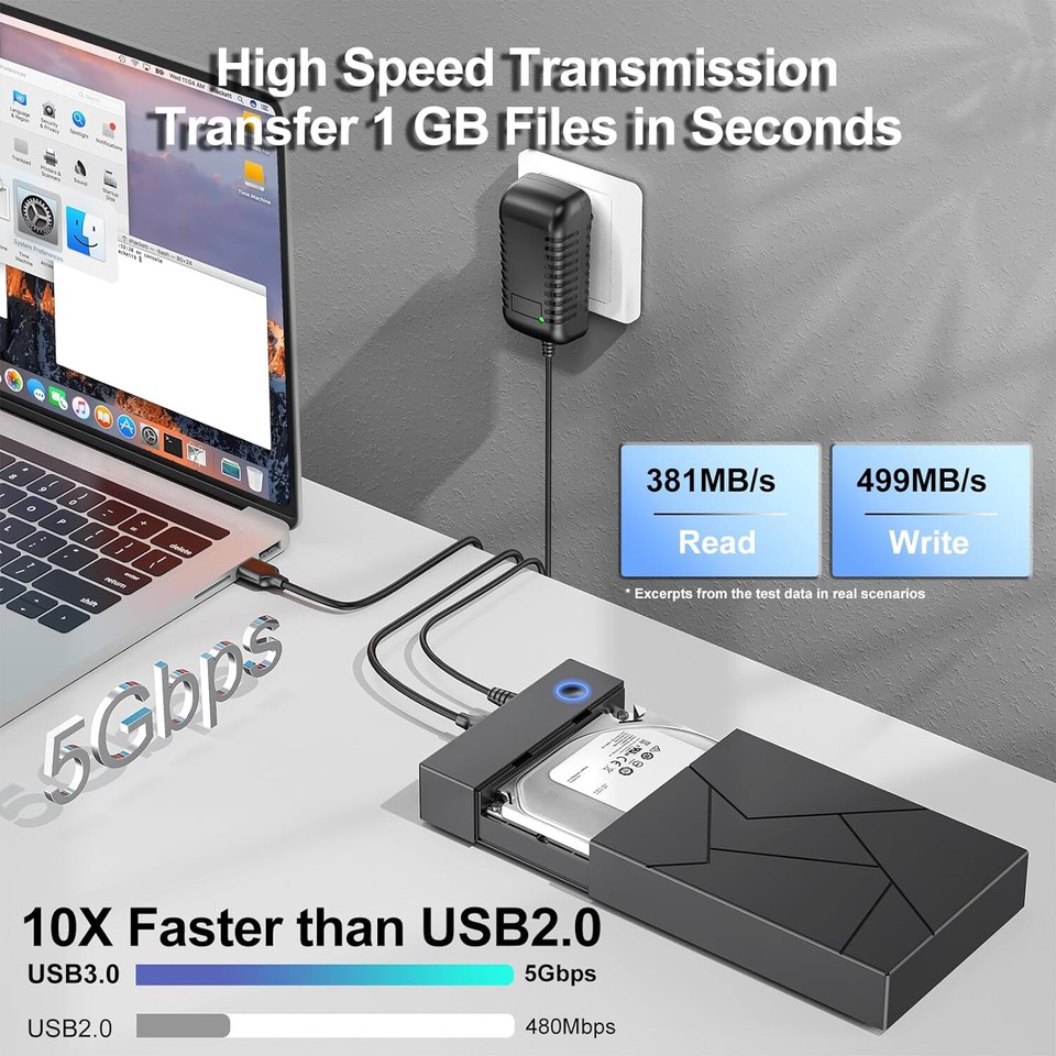 3.5" External Hard Drive Enclosure USB3.0 SATA HDD/SSD Reader Case | eBay