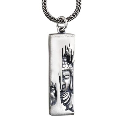Silver Plated Tibetan Buddhism Buddha Pendant Chain for Men and Women ...