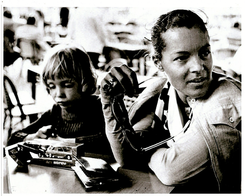 8x10 B&W PHOTO of ROMY SCHNEIDER & Her Son DAVID CHRISTOPHER in 1973 | eBay