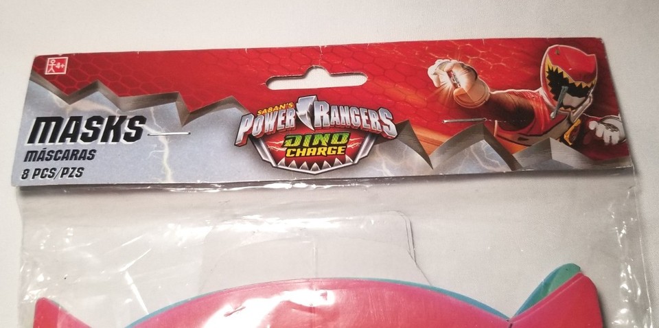 Power Rangers Dino Charge Party Costume Masks 8 Ct. New Old Stock | eBay