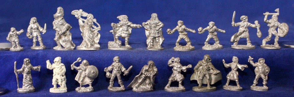 19 Metal Miniatures TSR Player Characters from Boxed Sets D&D LOTR no ...