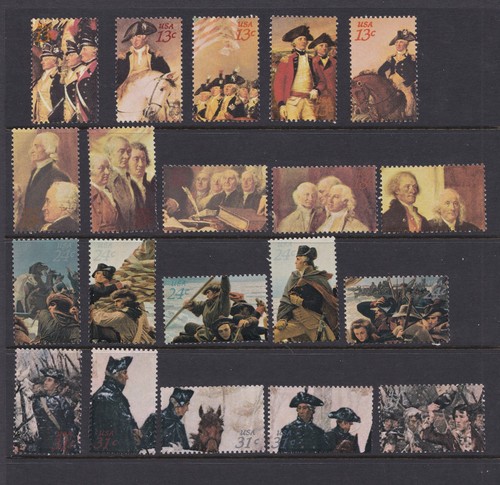 1976 1686a 1687e 1688 1689A-E American Bicentennial Single stamps set ...