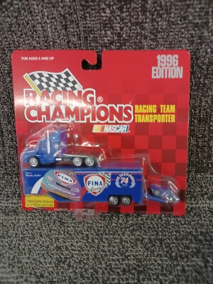 1996 Racing Champions Fina Racing 1:87 Micro Team Transporter | eBay