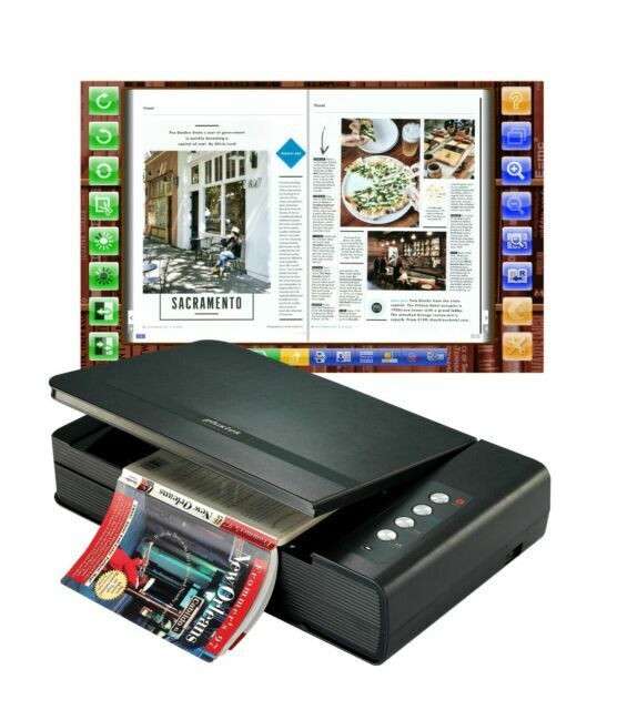 Plustek OpticBook 4800 Book Scanner with Intuitive Software Bundle ...