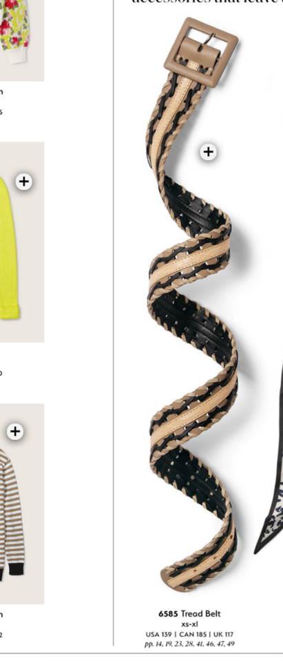 Cabi New NWT Tread Belt #6585 tan black woven XS - XL Was $139 | eBay