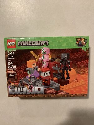 New Lego Minecraft THE NETHER FIGHT 21139 Factory Sealed | eBay