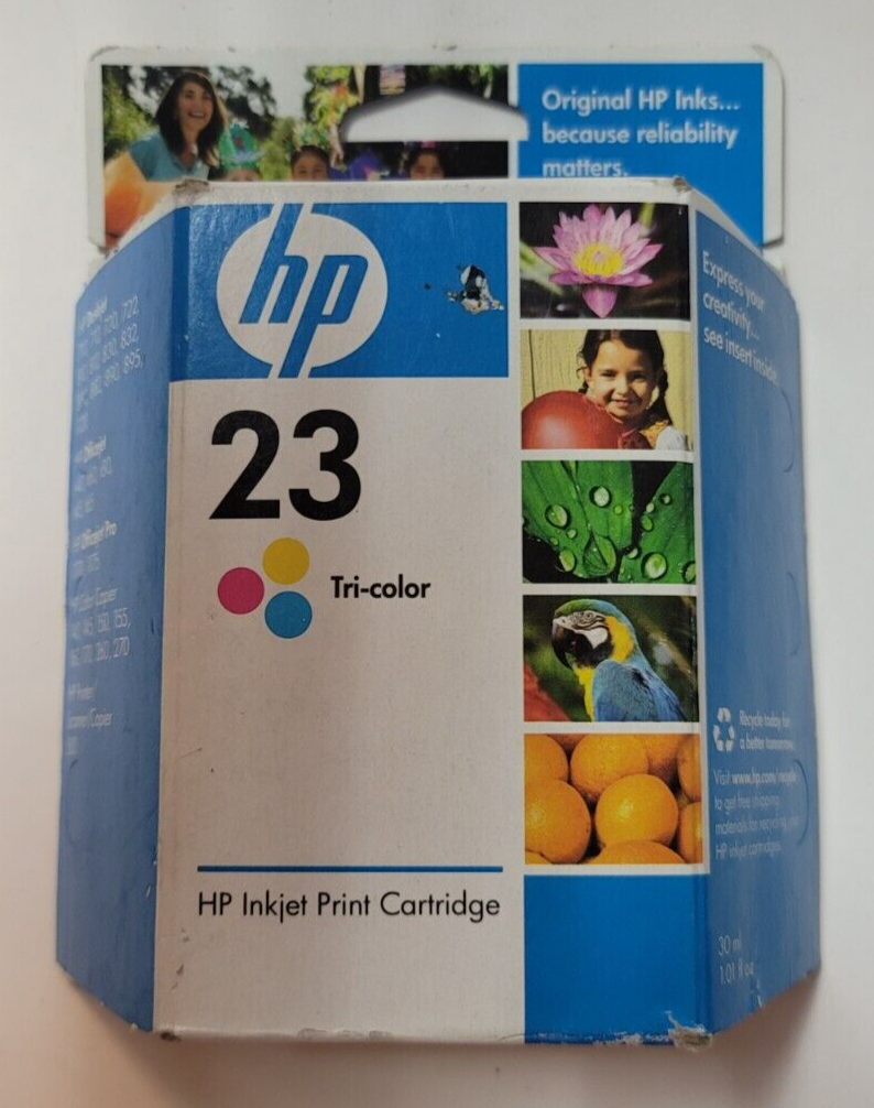Genuine New HP 23 Tri-Color Print Cartridge C1823D **Expired in 2009 ...