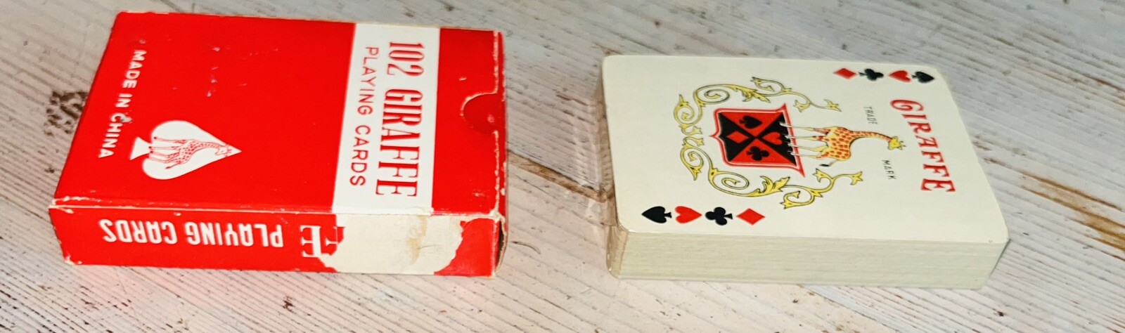 New Old 102 Giraffe Playing Cards Vintage Poker Deck Sealed! Mip Red | eBay