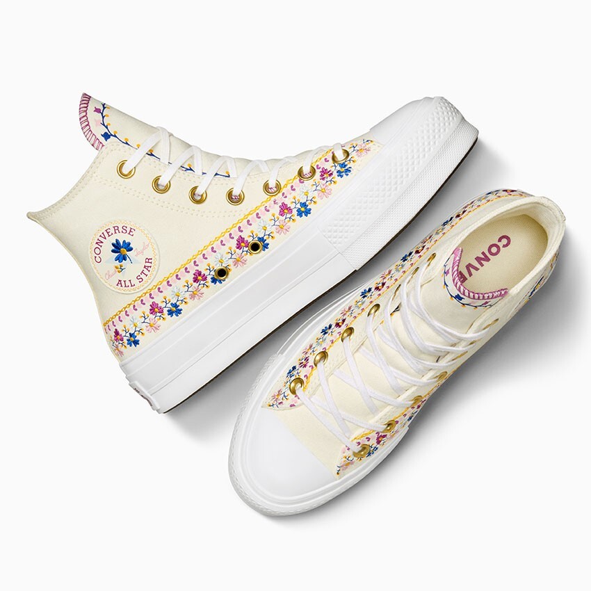 Converse Chuck Taylor AS Free Spirit Florals Platform Hi, A12050C Sizes ...