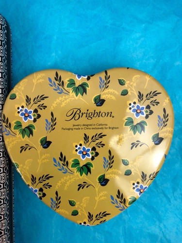 Brighton Floral Heart Shaped Multicolor Jewelry And Watch Tins ...