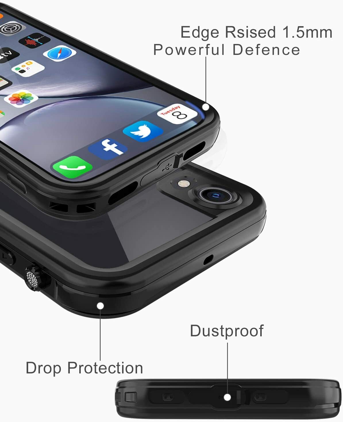 Life Waterproof Shock Dust Proof Case iPhone 13 12 11 14 15 Pro Max XS ...
