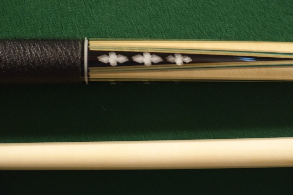 Vintage Adam Balabushka Replica Pool Cue 4pt all inlaid billiards, new ...