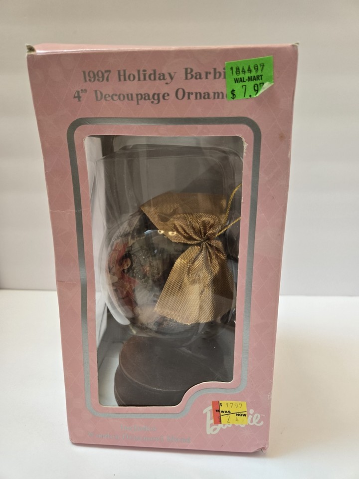 Mattel Barbie Decoupage Christmas Ornament WalMart 35th Anniversary ...