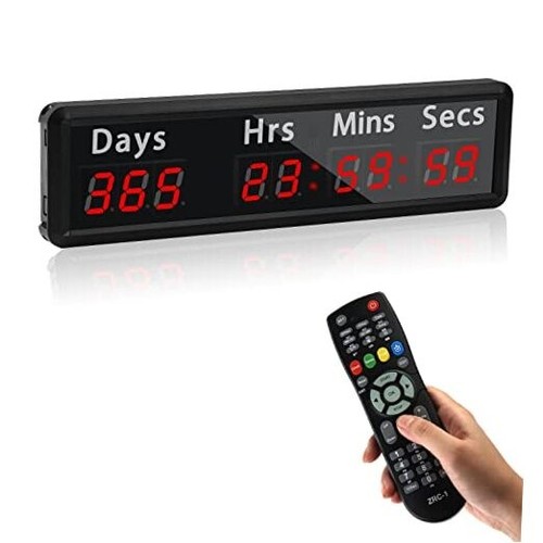 LED Countdown Clock, 999 Days, 23 Hours, 59 Minutes, 59 1.0 Inch 9-bit ...