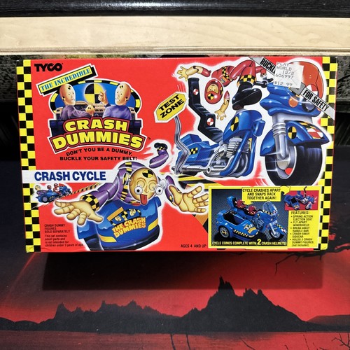 Incredible Crash Dummies Blue Crash Cycle New In Box Tyco 1991 Vintage ...