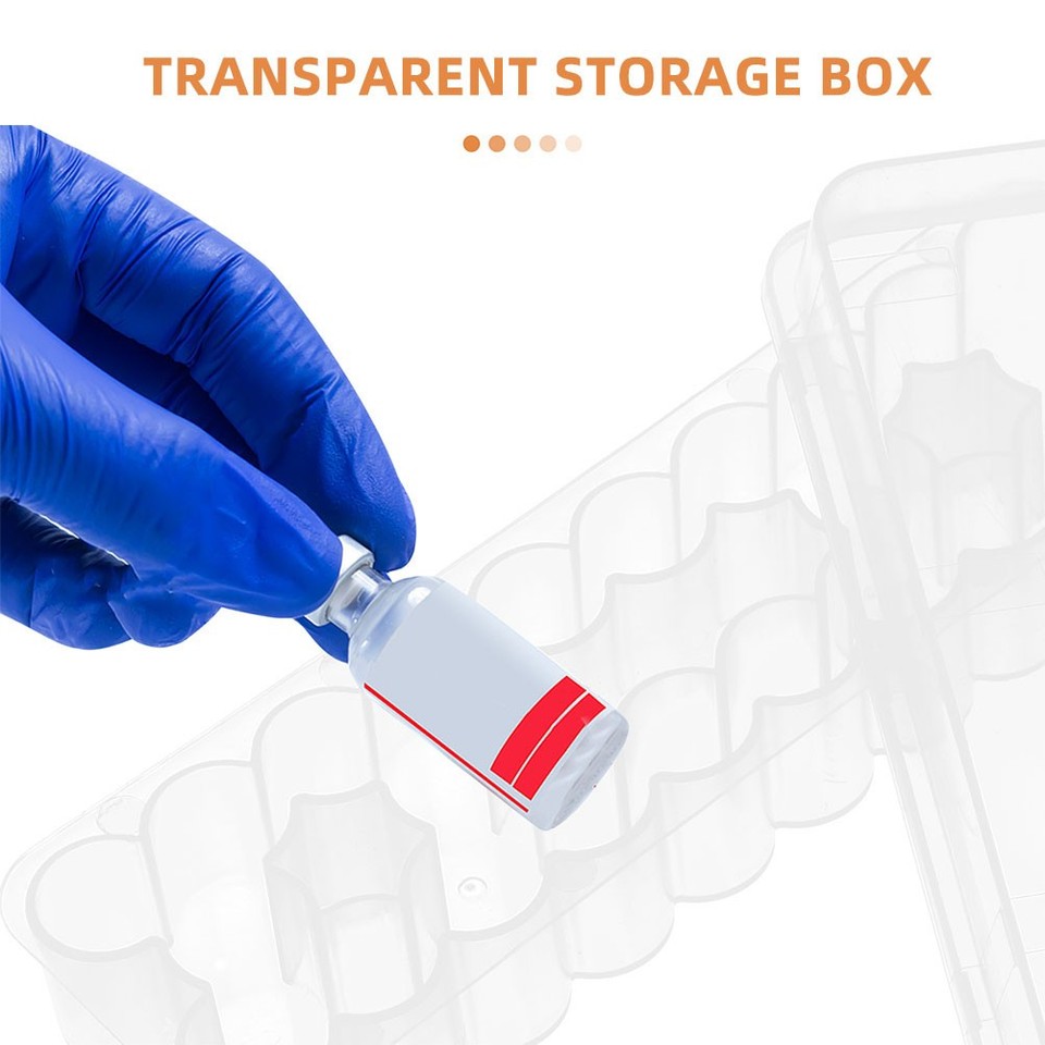 24 Pcs Clinic Box Plastic Test Tube Holder Sample Storage Container ...