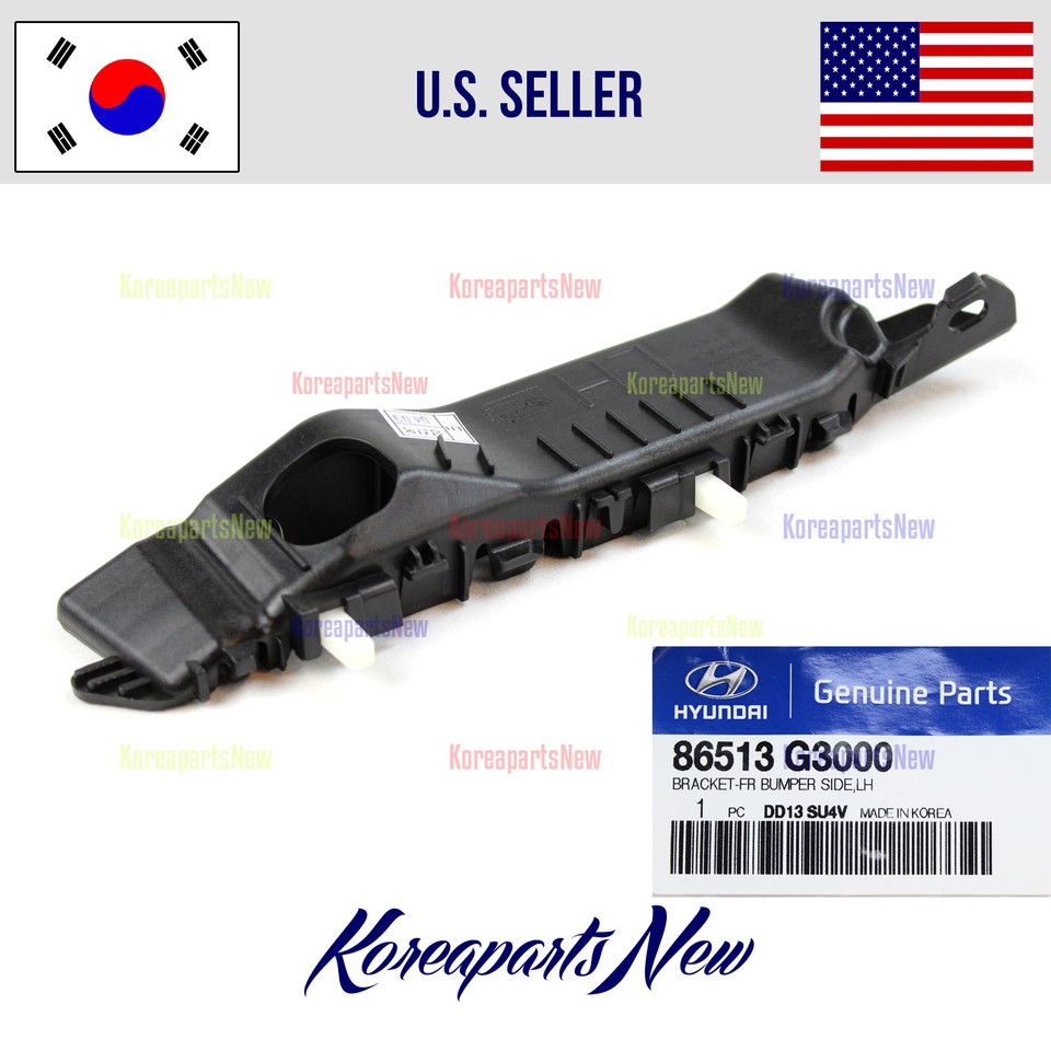 FRONT Bumper Bracket Retainer Left DRIVER 86513G3000 Elantra GT Hatch ...