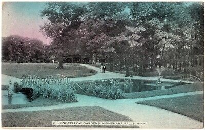 MINNEAPOLIS, MN Minnehaha Falls Longfellow Gardens Fountains Minnesota ...