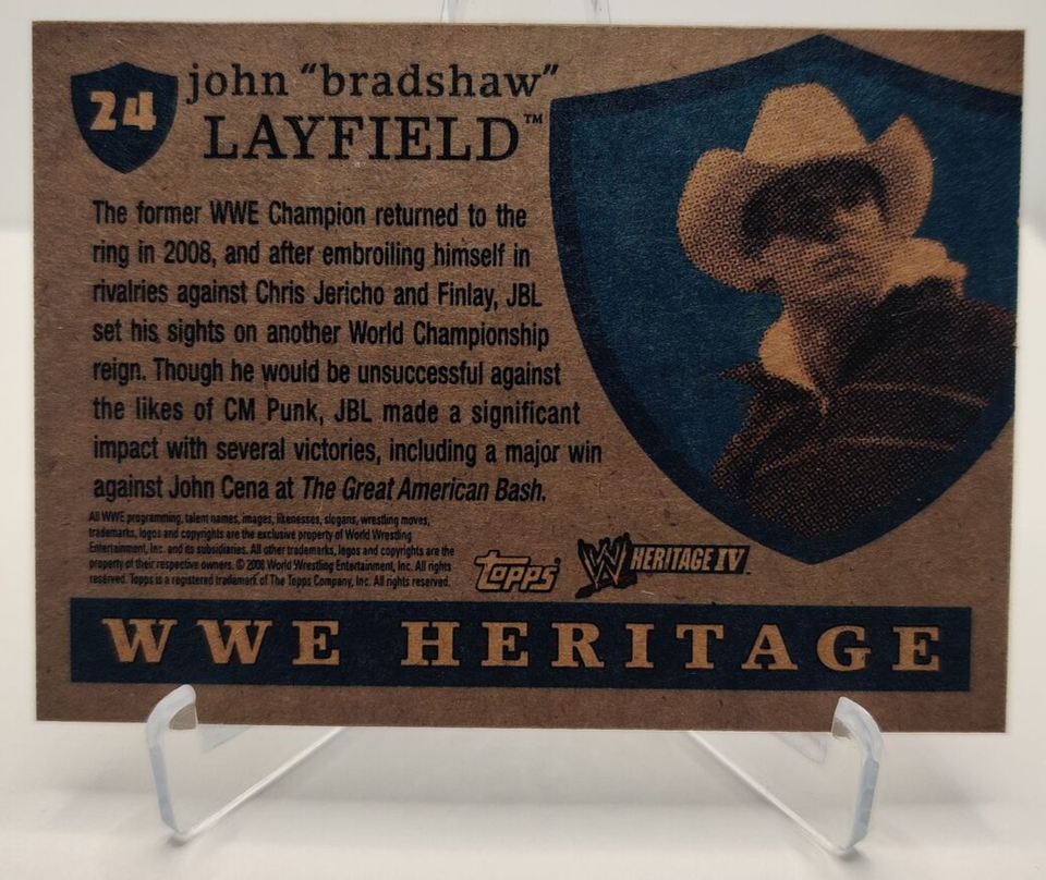 2008 Topps Heritage IV WWE #24 John Bradshaw Layfield wrestling card | eBay