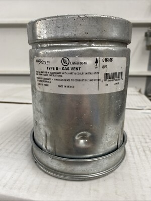 QTY=6: Hart & Cooley Gas B Vent Pipe 4" x 6" 016106 684048161062 | eBay