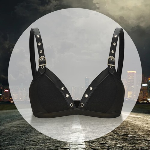 Gothic Black Corset Bustier Crop Top Bustier Push Up Bra Steampunk ...