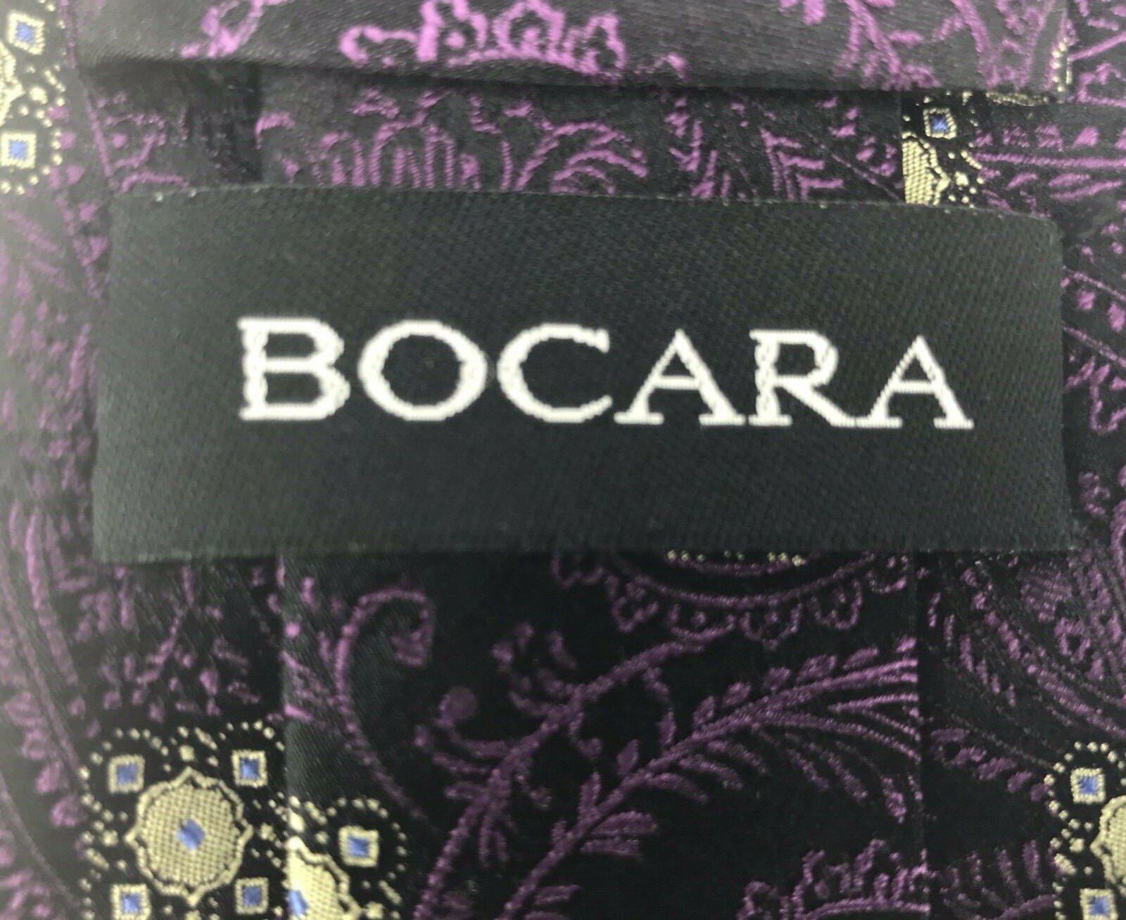 Bocara Mens Tie Woven Paisley Print 100% Silk Jacquard Luxury Necktie ...
