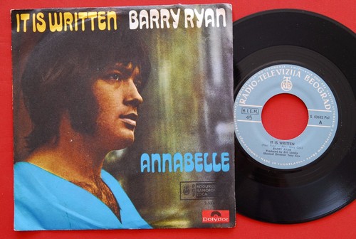 BARRY RYAN IT IS WRITTEN/ANNABELLE 1974 RARE EXYU 7“PS NMINT | eBay