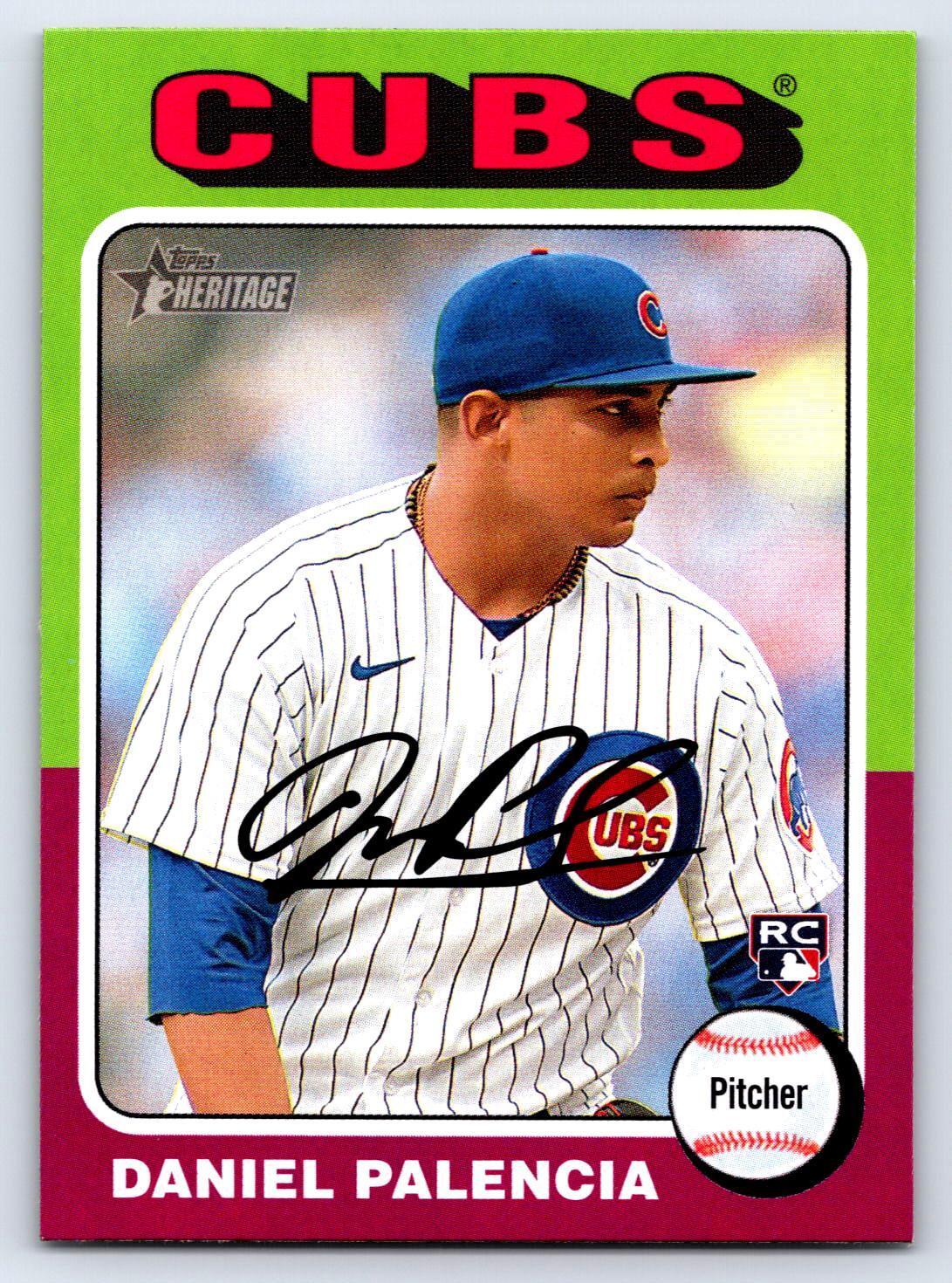 2024 Topps Heritage #491 Daniel Palencia Chicago Cubs RC BASEBALL Card ...