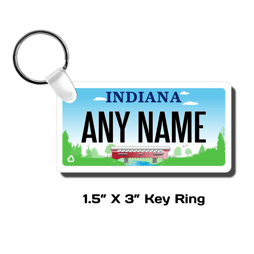 Personalized Indiana License Plate 5 Sizes Mini to Full Size Free ...