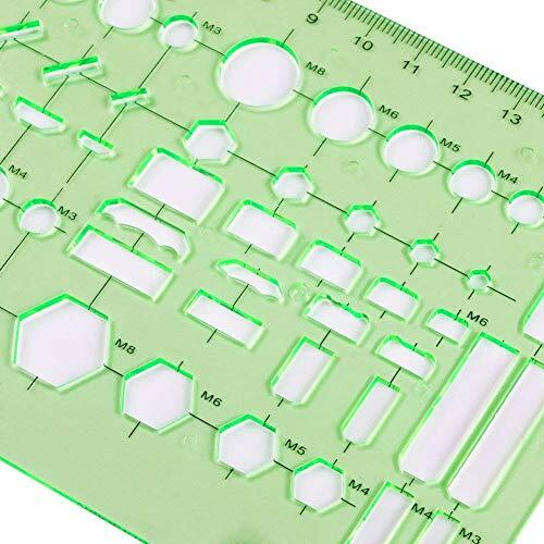 11 Pieces Geometric Drawings Templates Stencils Plastic Measuring ...